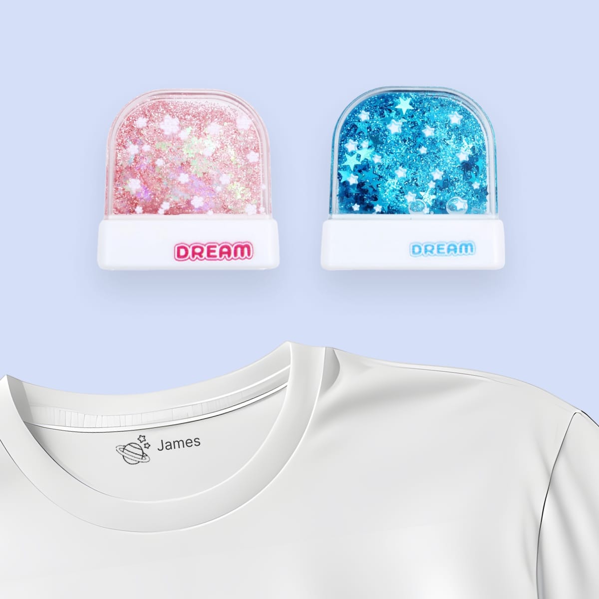 Sparkly Liquid Filled Personalized Name Stamps – NameStamp.com